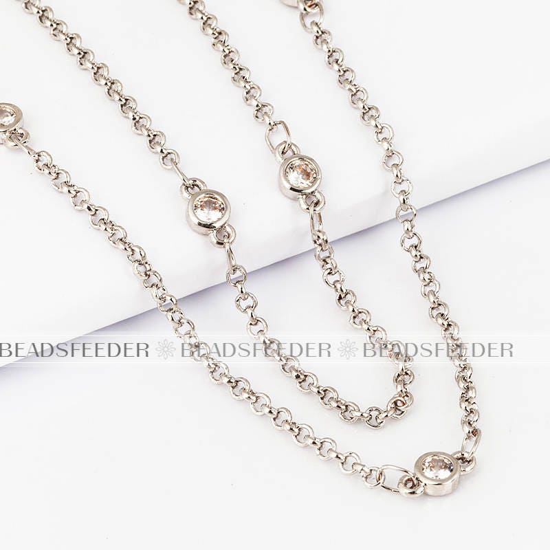 Sturdy Half Finished CZ Chain Brass Based - Etsy