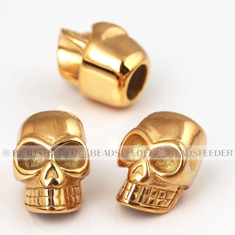 Skull Bead Stainless Skull Head Beadsparacord Beads Men - Etsy