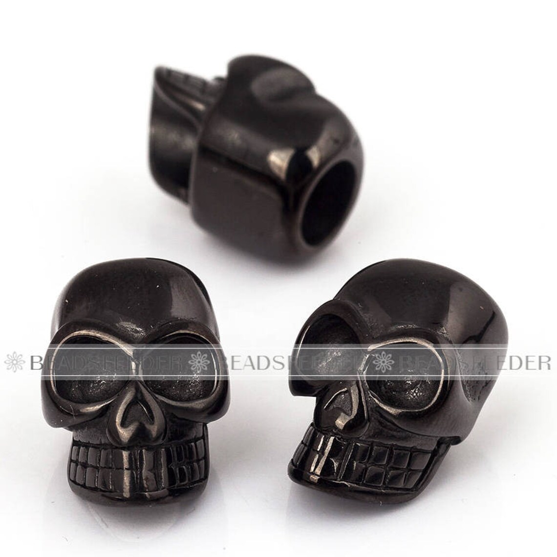 Skull Bead Stainless Skull Head Beadsparacord Beads Men - Etsy