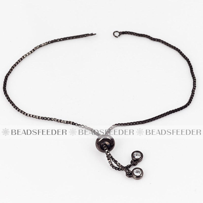 Half Finshed Bracelet box Chain With Adjustable Slider - Etsy