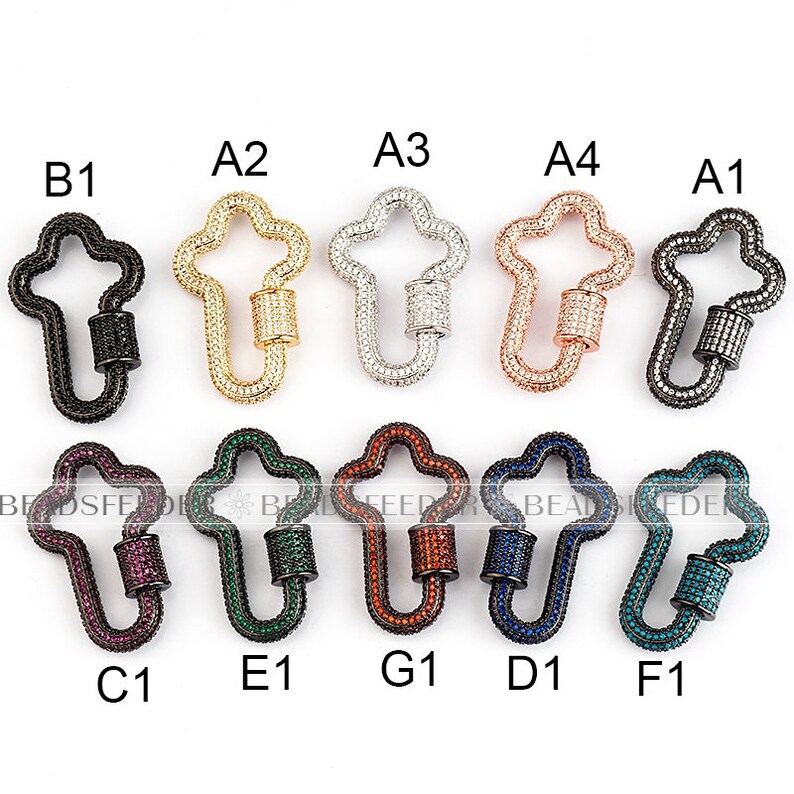 Screw on lighting bolt Shape Clasp for metal chain and cord | Etsy