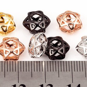 6pcs Six Pointed Stars Hexagram Space Bead/bead Frame Jewlery - Etsy