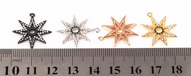 Polar star/North star/Polaris/Pole star pendant Micro Pave | Etsy