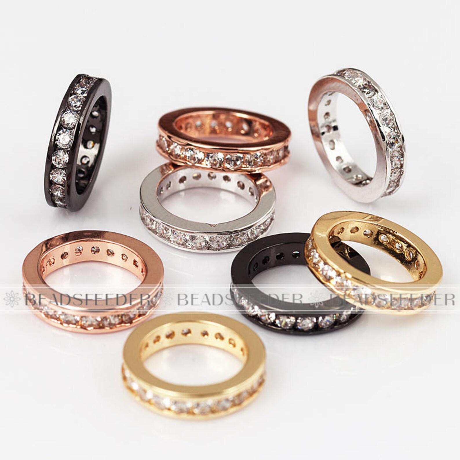 2/10pcs Roundle Spacer Beads Ring Bead With 10mm Hole Micro | Etsy