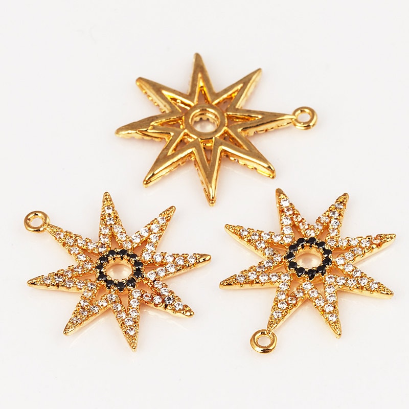 Polar Star/north Star/polaris/pole Star Pendant Micro Pave - Etsy