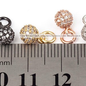 Classic Round Ball Charm Clear Zirconia Charm - Etsy