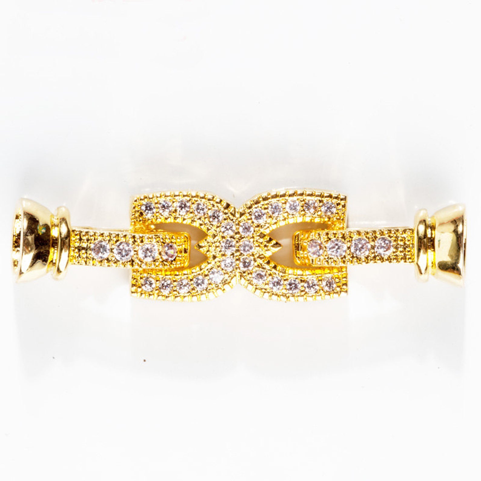 Bracelet Necklace Clasp Buckle Interlock Micro Paved CZ - Etsy