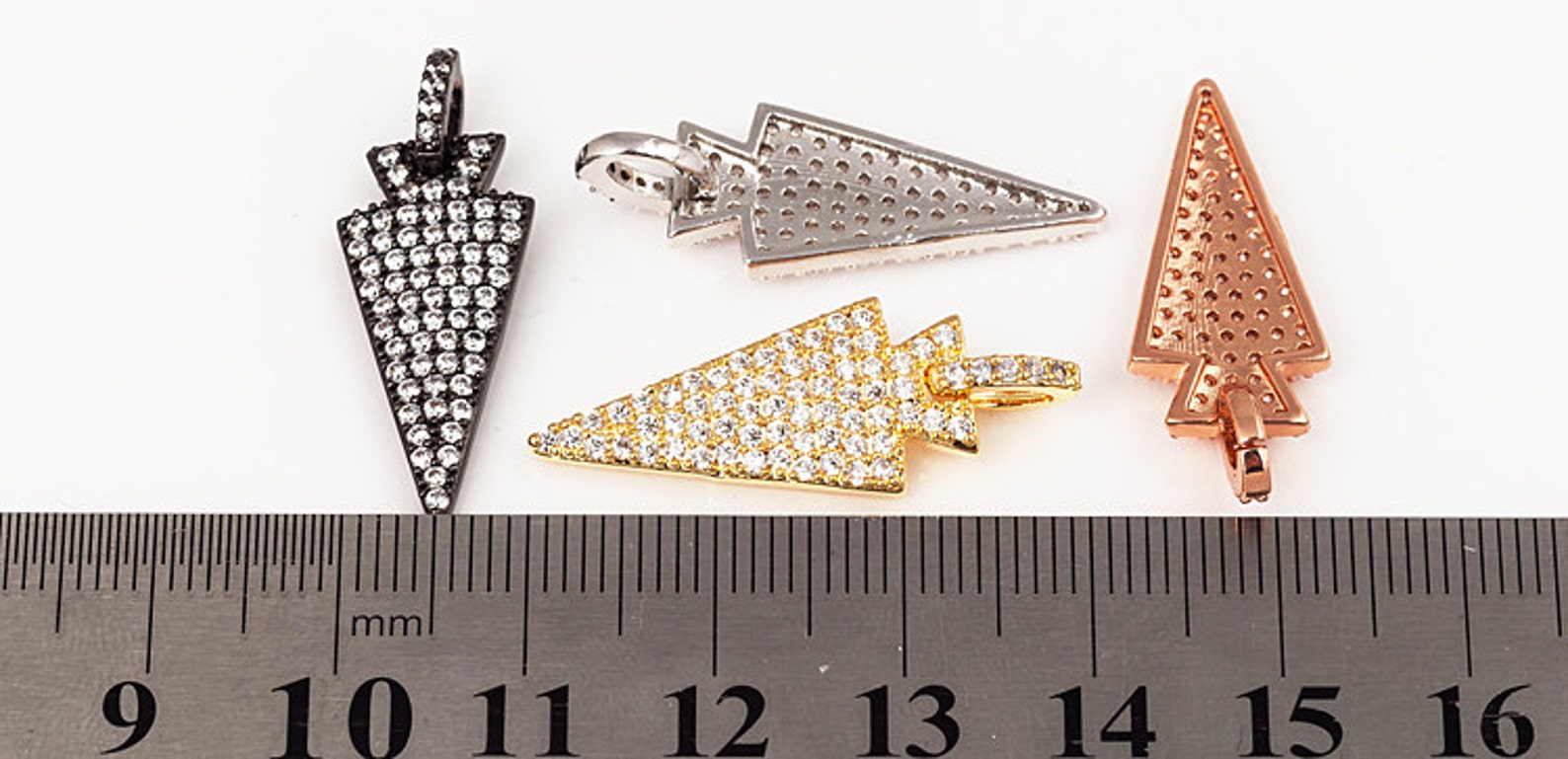 Clear CZ Sword Weapon Pendant Micro Pave Charm / Clear Cubic - Etsy