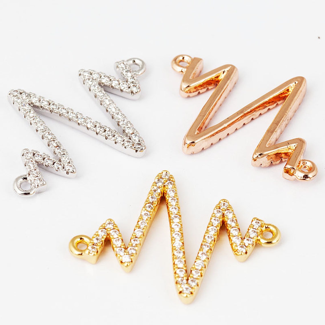 Flashing/lighting Connector Micro Pavedcz/micro Pave - Etsy