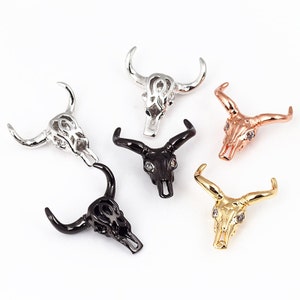 Cattle Bead Charms Horn Bead Charms Cattle Skull Buffalo - Etsy
