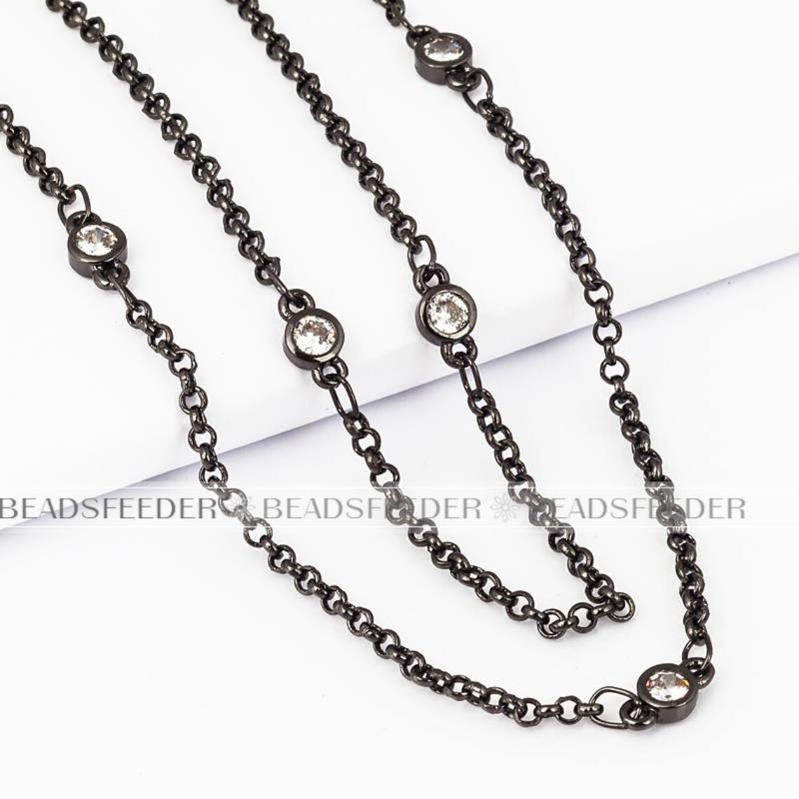 Sturdy Half Finished CZ Chain Brass Based - Etsy