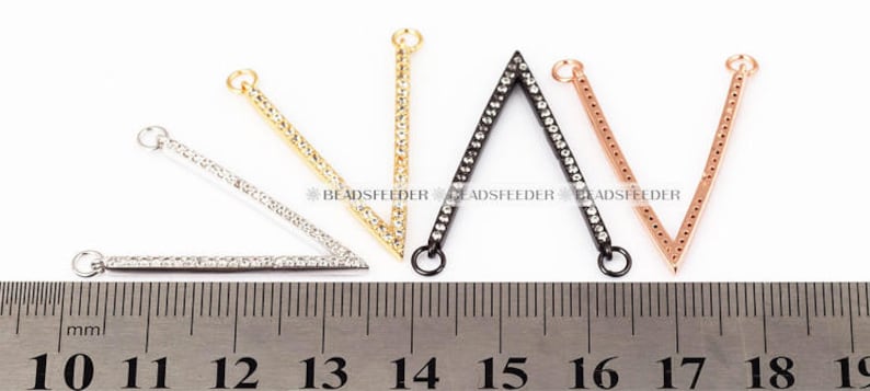 V Shape Connector for Necklace Only Micro Pave Pendant - Etsy