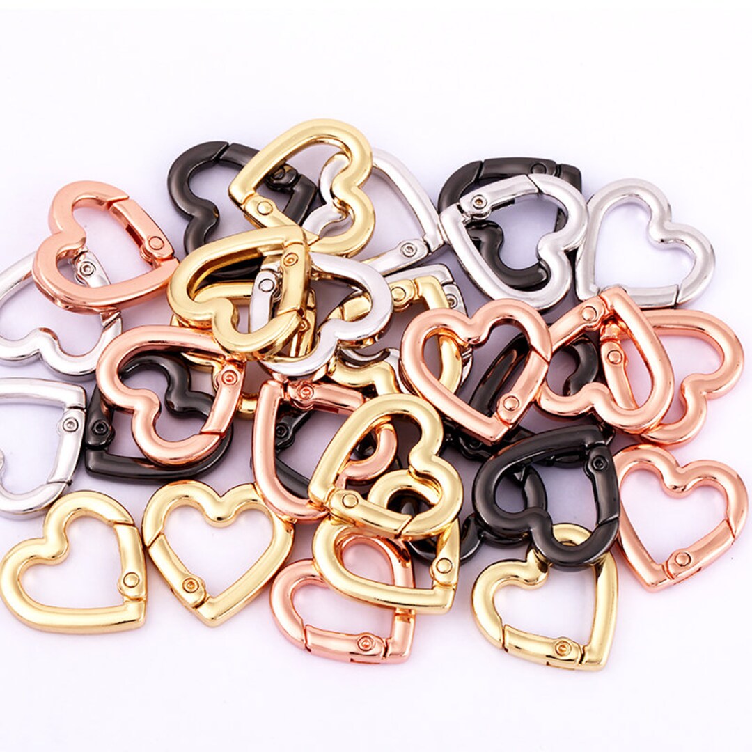 Push in Gate Lock Heart Jewelry Clasp Charm Holder gold - Etsy