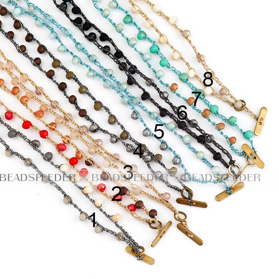 30'' inch hand weaved necklace chain with taggle | Etsy