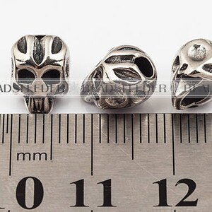 2pcs Alien Skull Bead Stainless Skull Head Beadsmen - Etsy