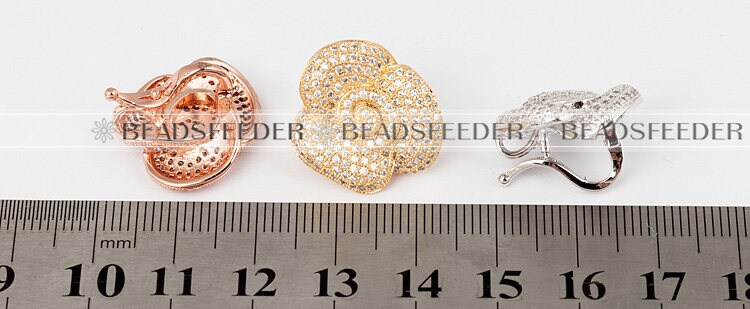 Rose flower Parallel roops Clasp for Bead long Necklace | Etsy