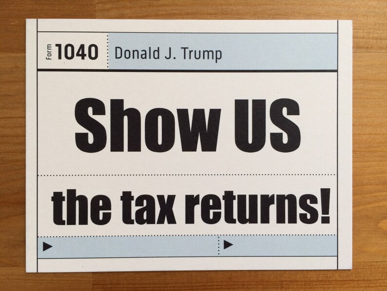 Trump Show US the Tax Returns Postcards - Etsy