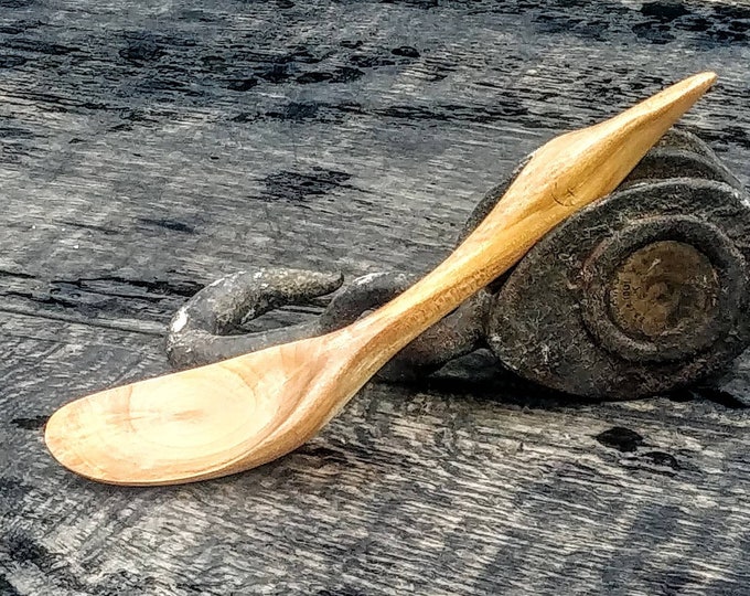 Hand Carved Wood Eating Spoon, Lefty Eating Spoon, Ergonomic Spoon ...