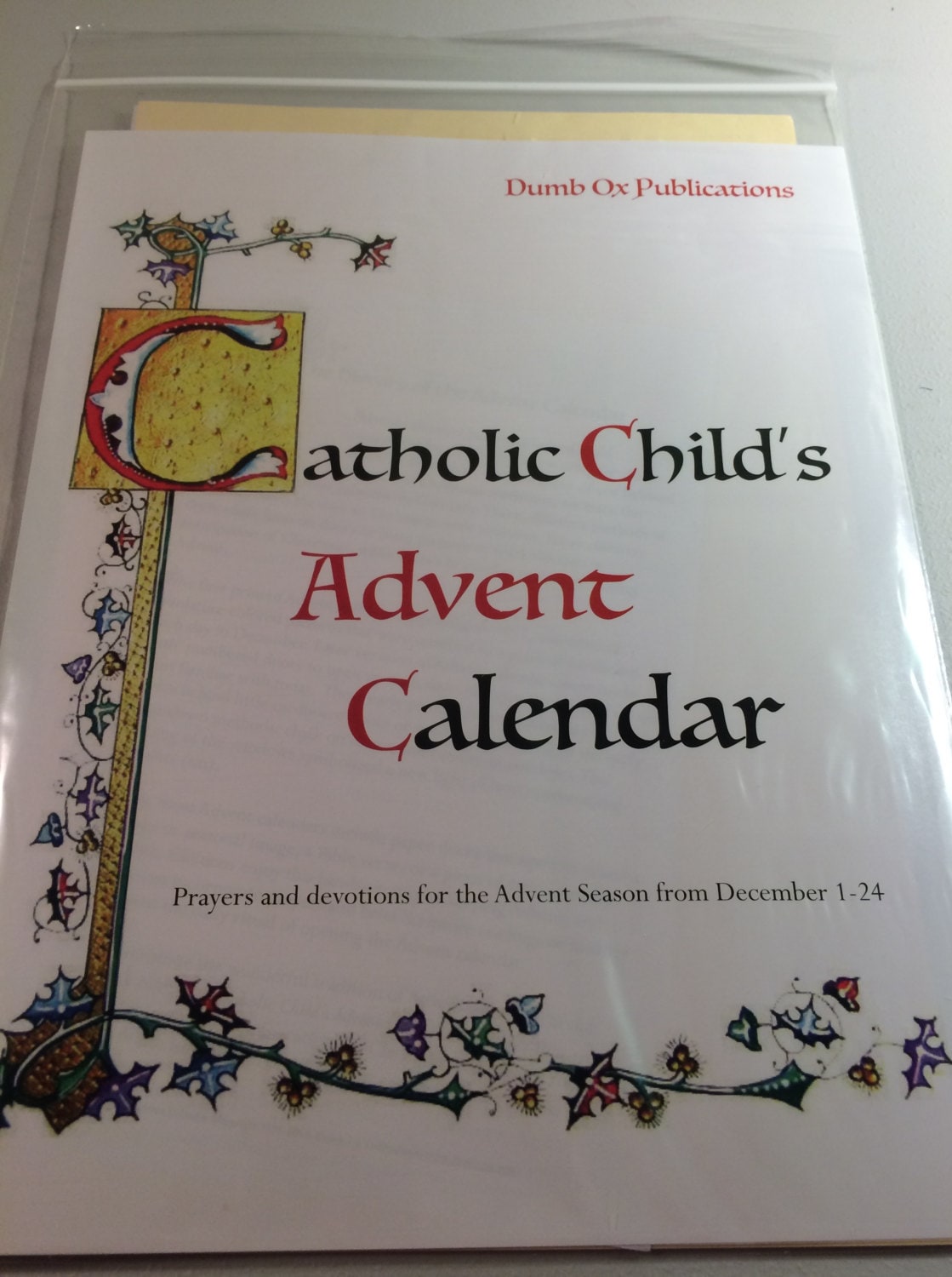 Catholic Child's Advent Calendar - Etsy