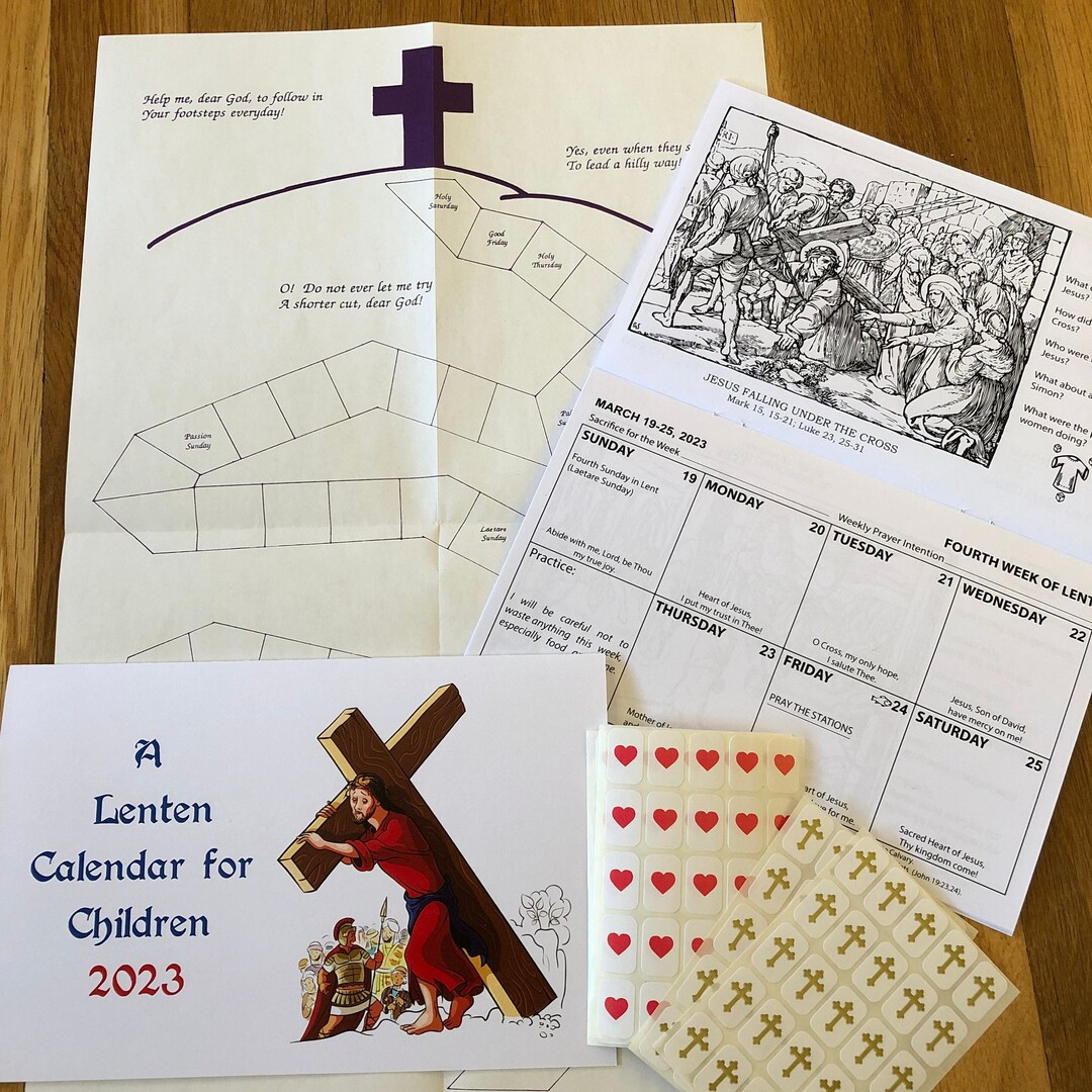 Lenten Calendar for Catholic Children With Sacrifice Chart - Etsy