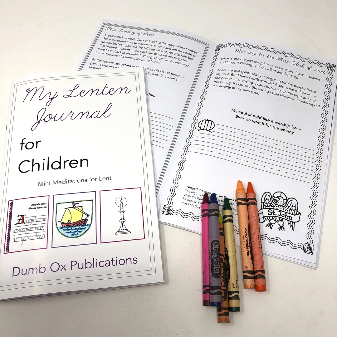 Lenten Journal for Children Catholic Devotions Meditations Symbolism - Etsy