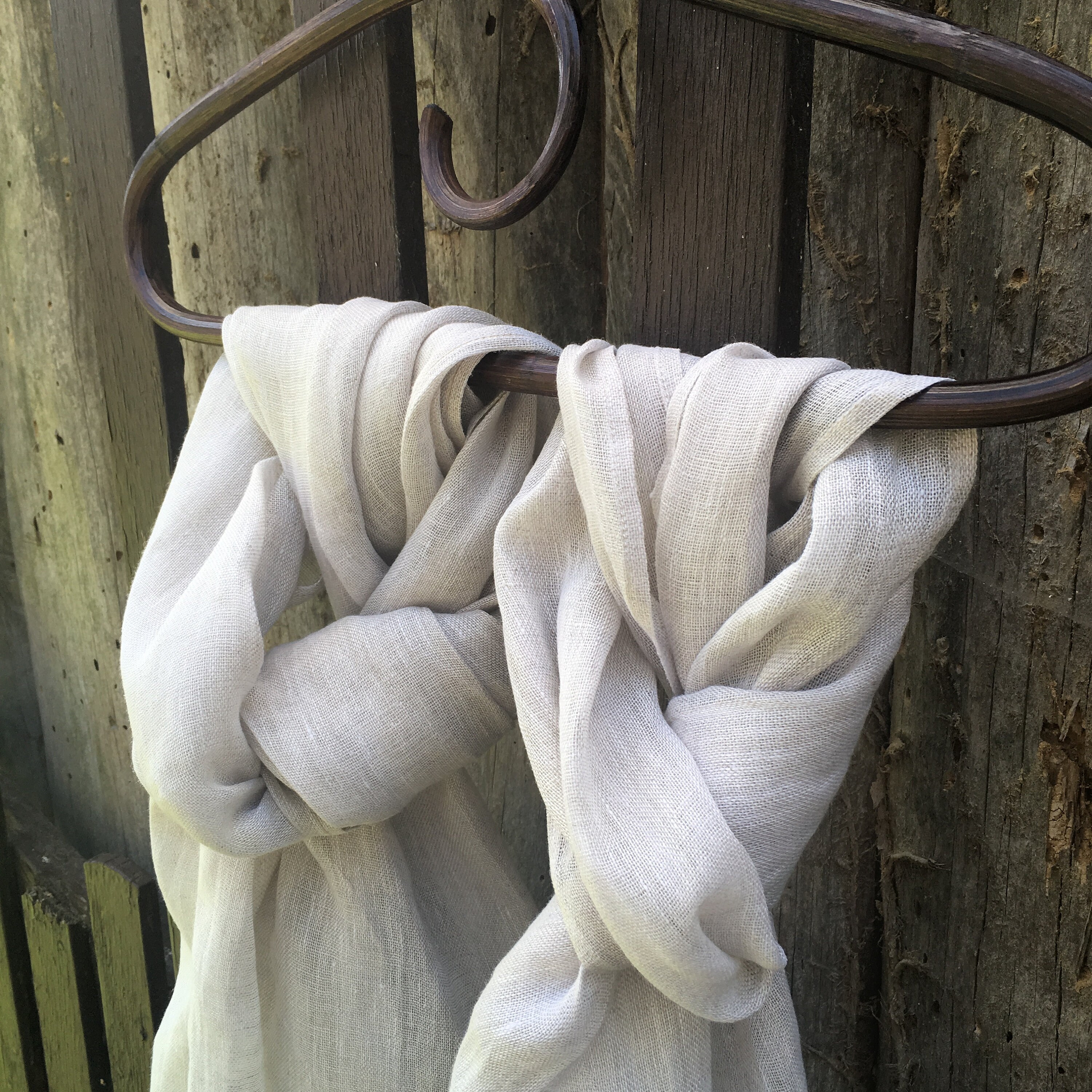 Écharpe pour homme, lin naturel, plusieurs dimensions au choix ...