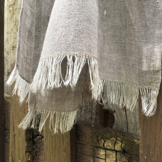 Écharpe homme lin coloris Marron-Taupe plusieurs dimensions - Etsy France