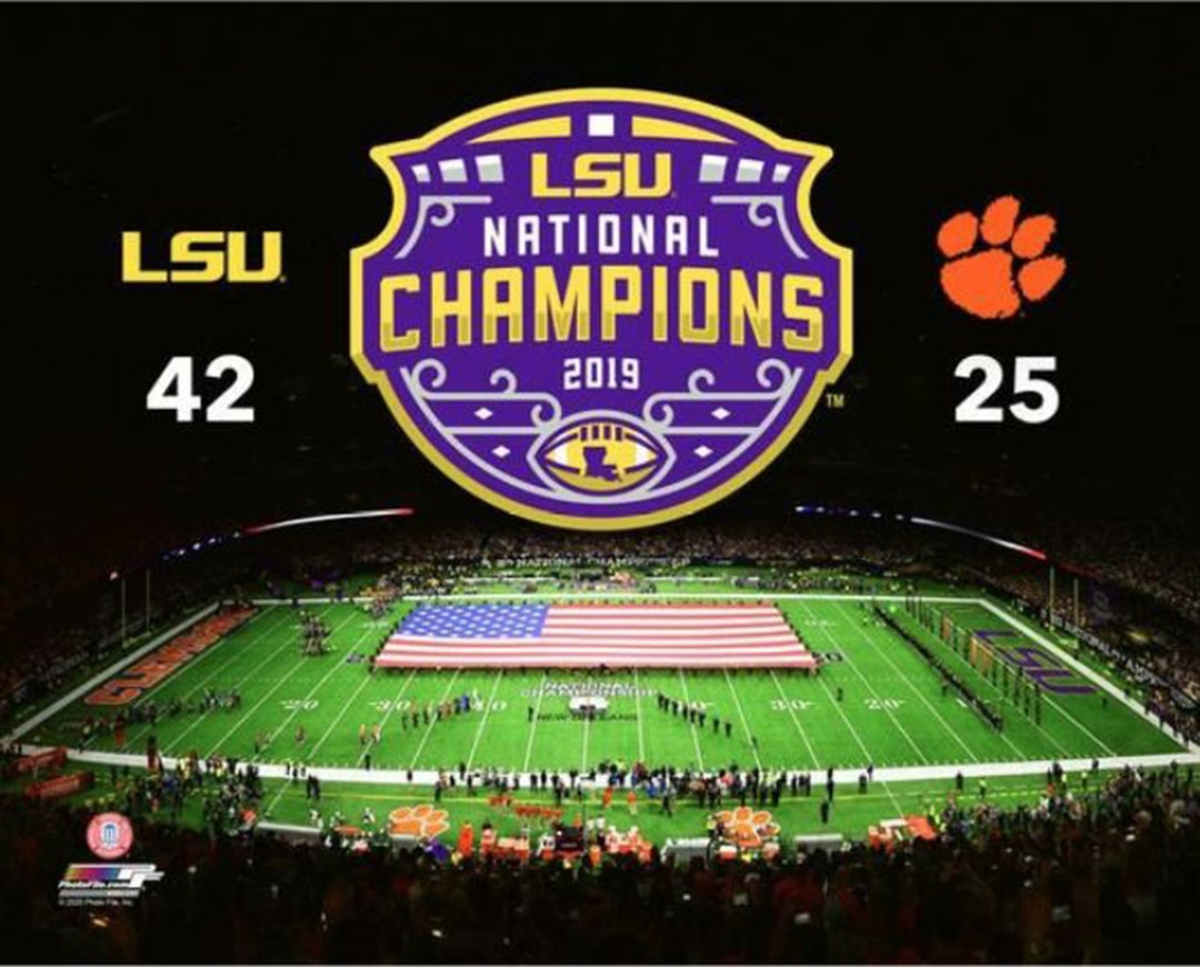 LSU Tigers 2019-2020 NCAA Football National Champions Authentic 8x10 ...