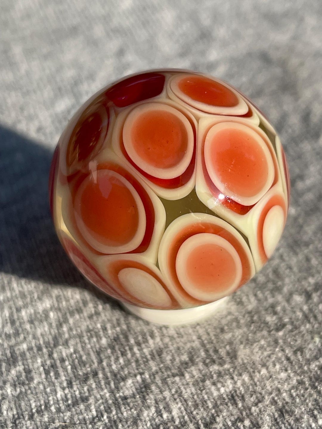 Glass Marble, Handmade Marbles, Contemporary Art Marble, Dot Stack ...