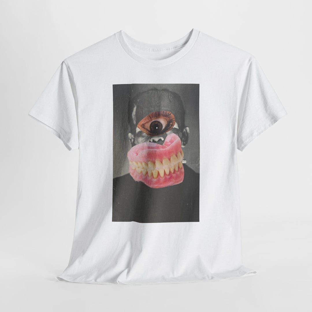 Cyclops Frankenstein Collage T-shirt Surreal Monster Face Art Tee ...