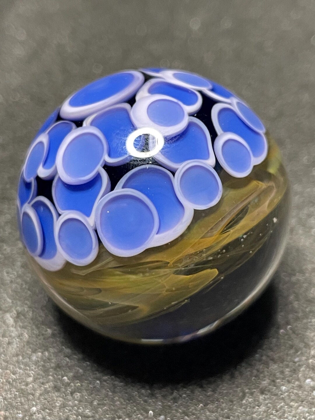 Glass Marble, Handmade Marbles, Contemporary Art Marble, Fume Opal ...