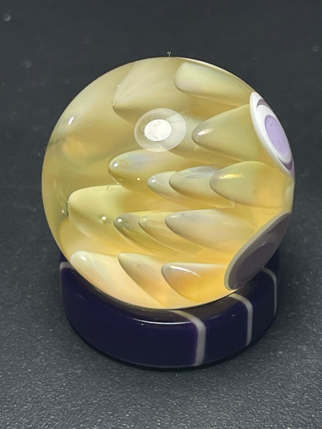 Glass Marble, Handmade Marbles, Contemporary Art Marble, Implosion Dot Stack, Borosilicate ...