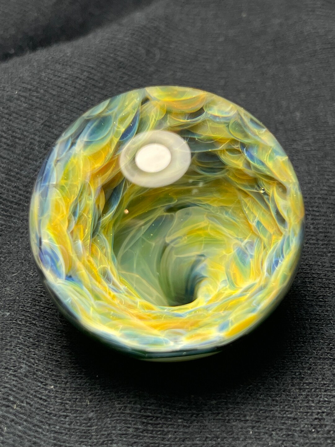 Glass Marble, Handmade Marbles, Contemporary Art Marble, Vortex Dot ...