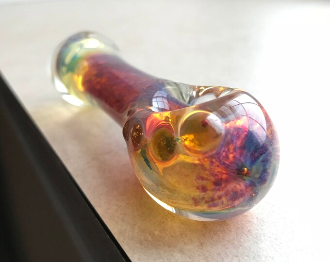 Purple Frit Glass Smoking Pipe - Etsy