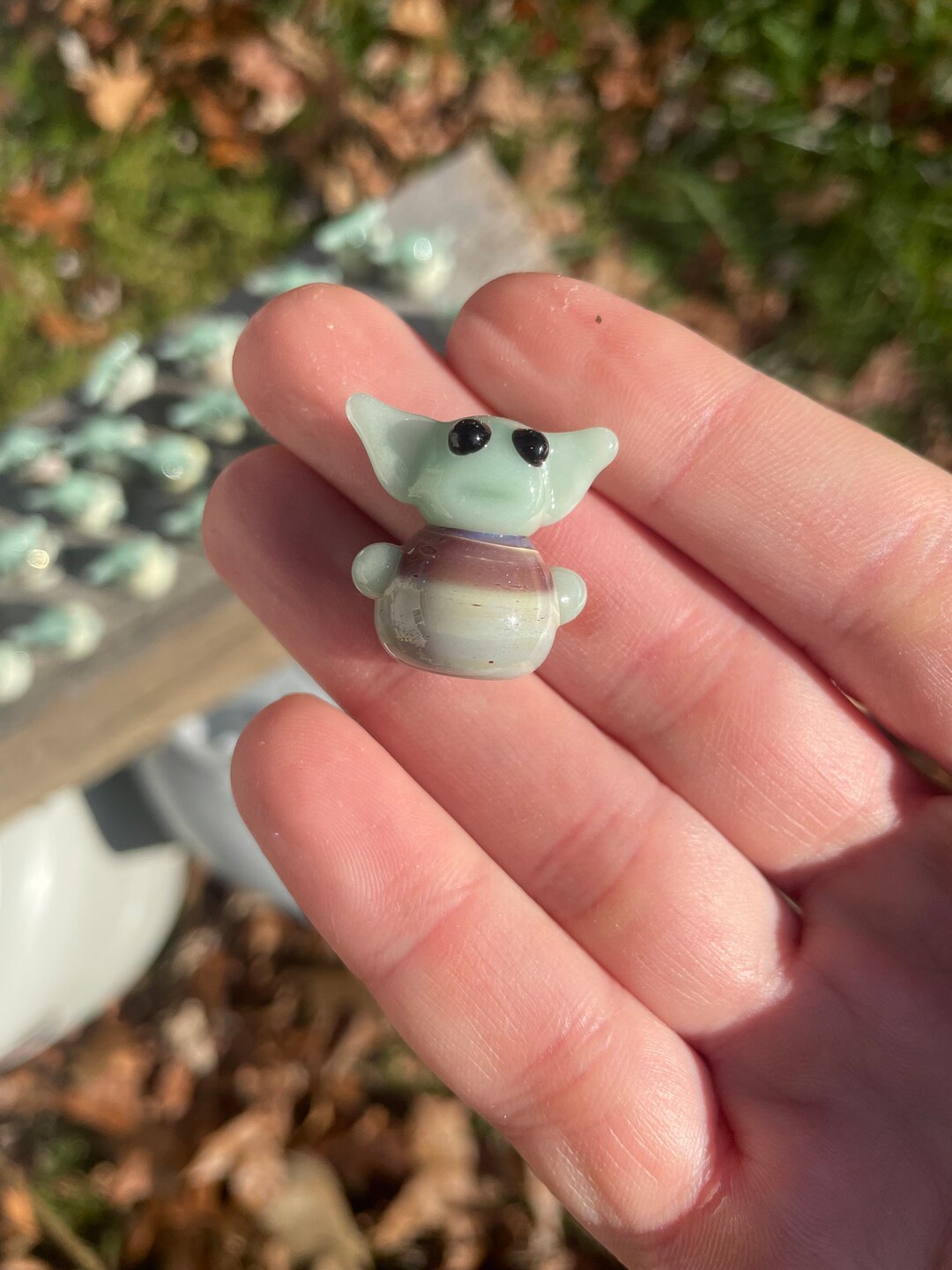 Baby Yoda, Glass Baby Yoda, Baby Yoda Figurine, Collectible Yoda, Glass ...