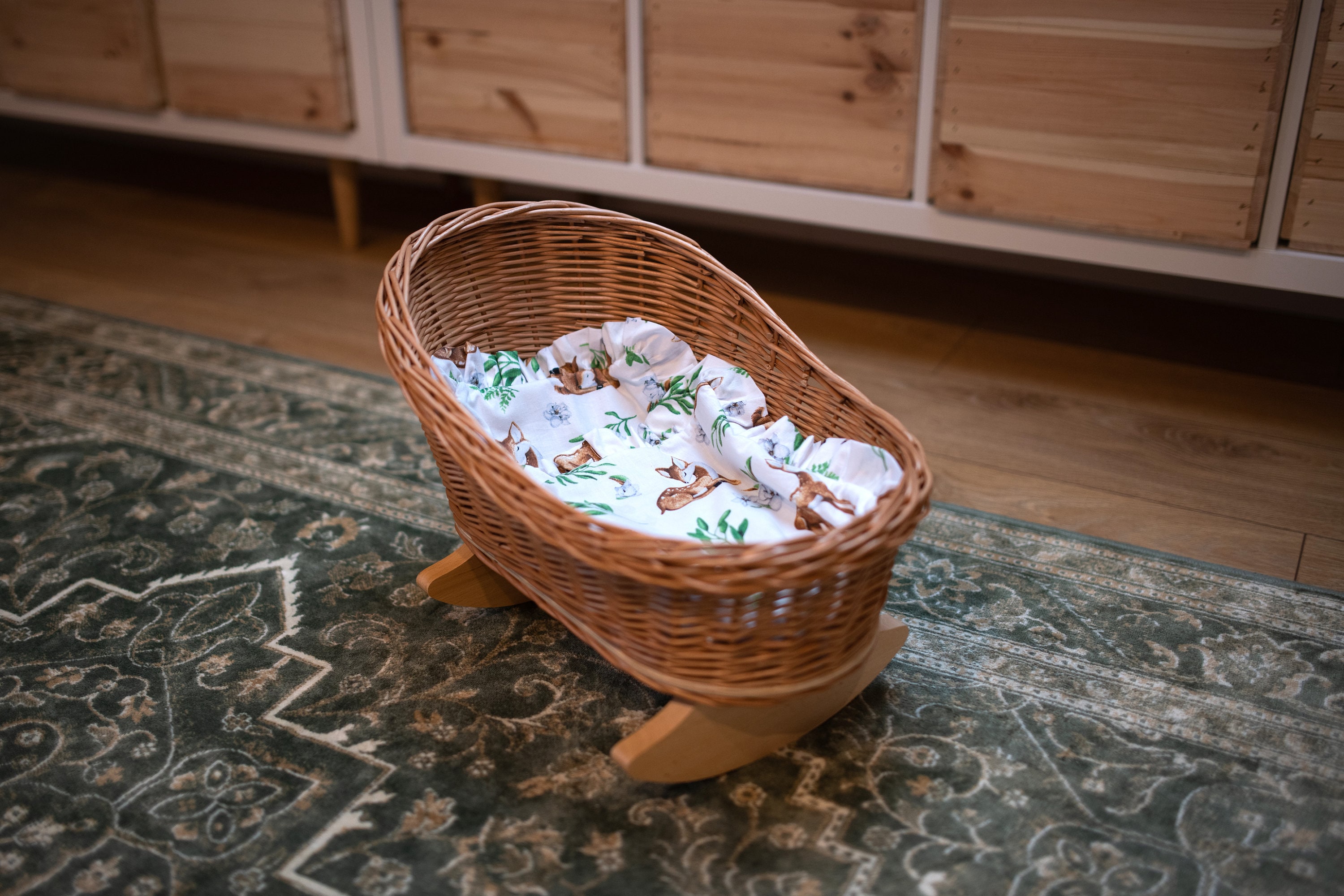 Wicker Baby Doll Cradle: Nursery Photo Prop, Willow Toy - Etsy