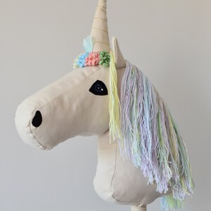 Unicorn on Stick, Hobby Horse, Riding Toy, Pony Ride Play, Baby ...