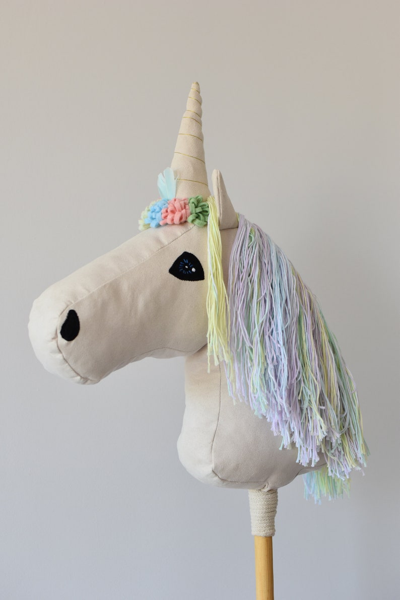 Unicorn on Stick Hobby Horse Riding Toy Pony Ride Play - Etsy