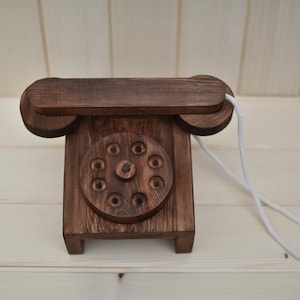 Wood Desk Telephone: Toddler Pretend Play Toy, Photo Prop - Etsy