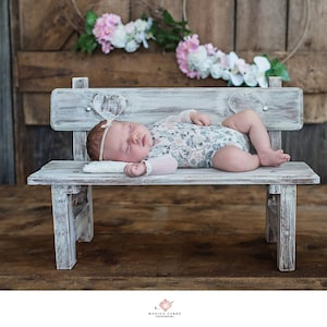 Wooden Bench Photography Prop: Newborn Toddler Photo Shoot - Etsy Canada