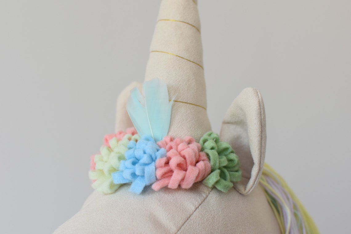 Unicorn on Stick Hobby Horse Riding Toy Pony Ride Play - Etsy