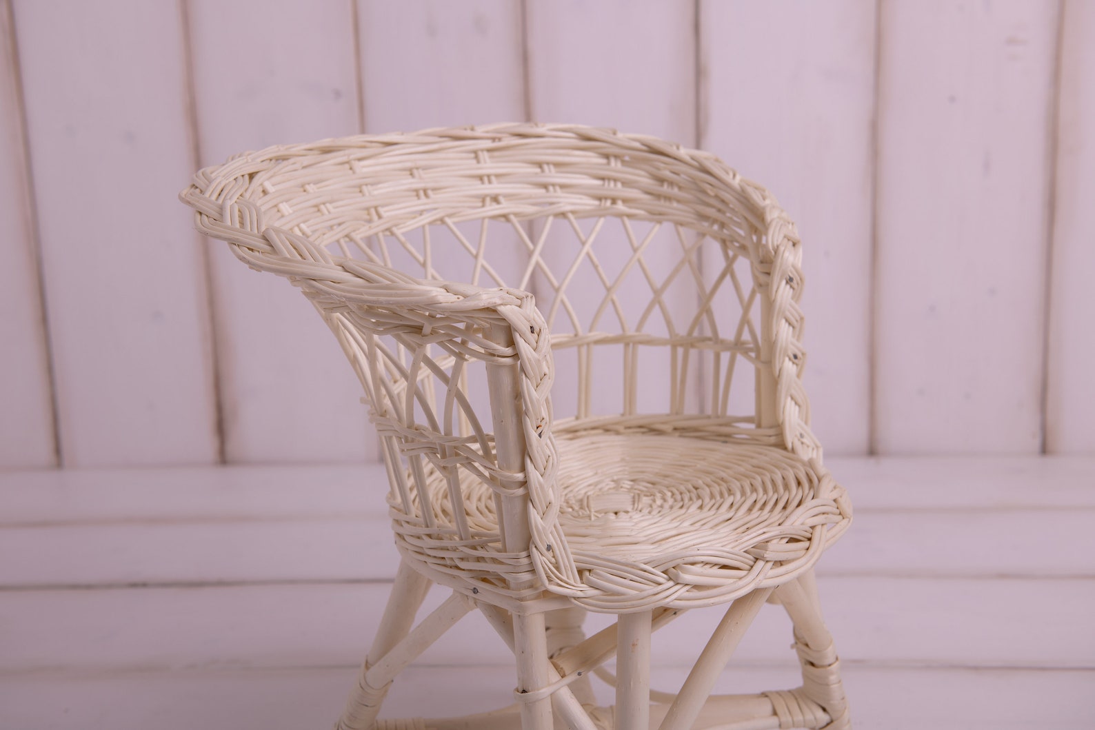 Wicker Baby Chair: Willow Seat Photography Prop, Nursery Decor - Etsy