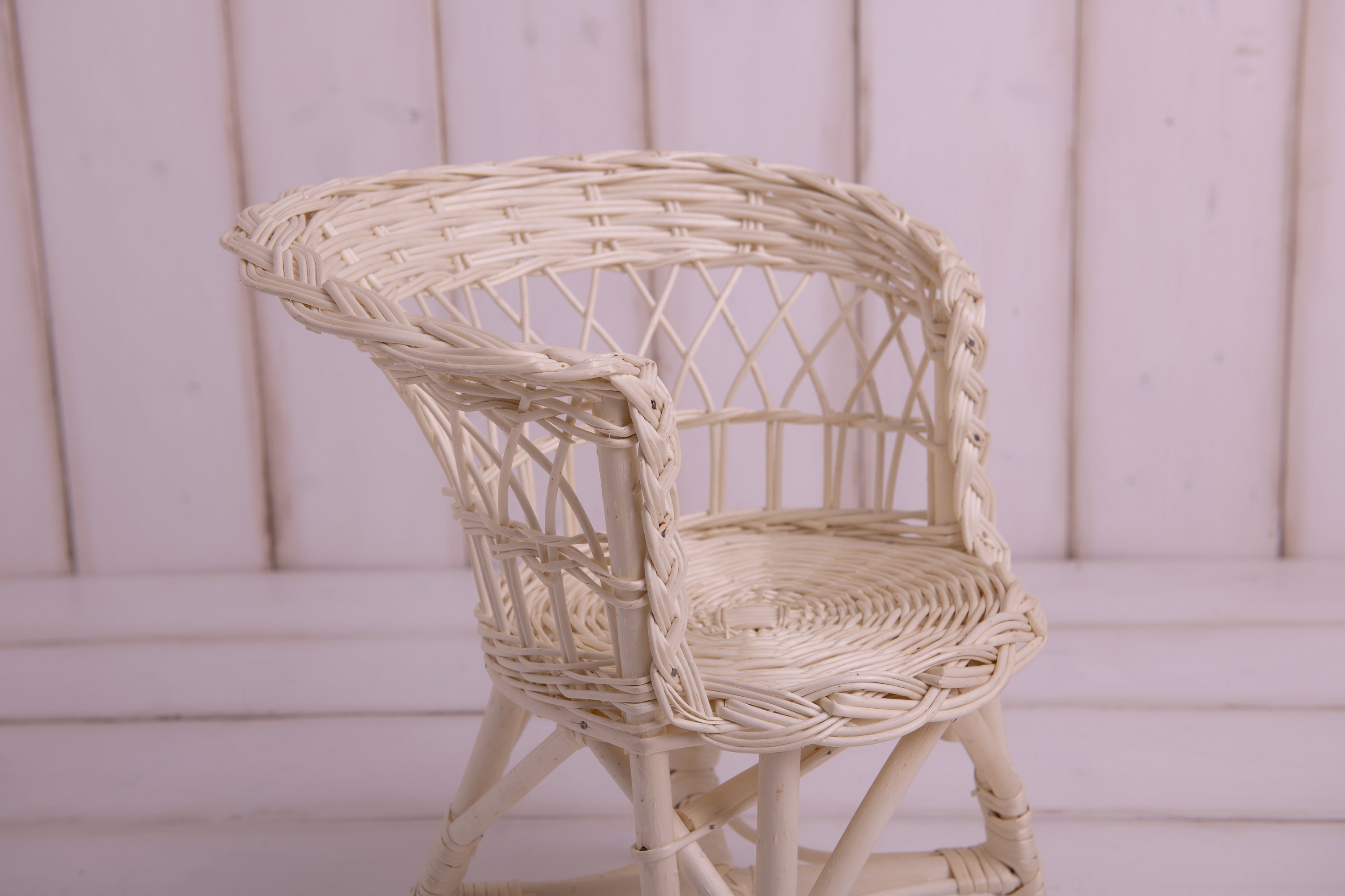 Wicker Baby Chair Willow Seat Photography Props Toddler and - Etsy ...