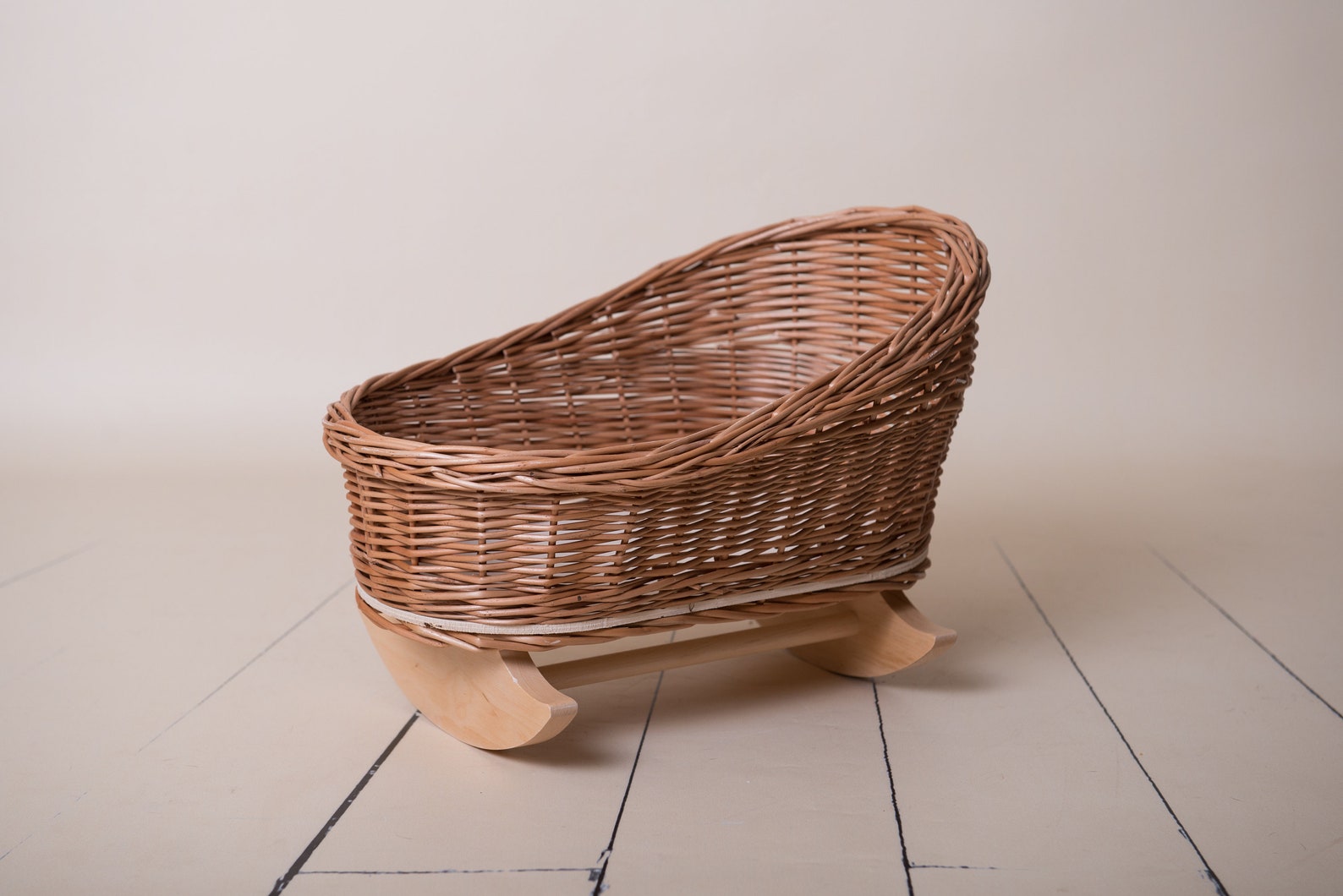 Wicker Baby Doll Cradle: Nursery Photo Prop, Willow Toy - Etsy