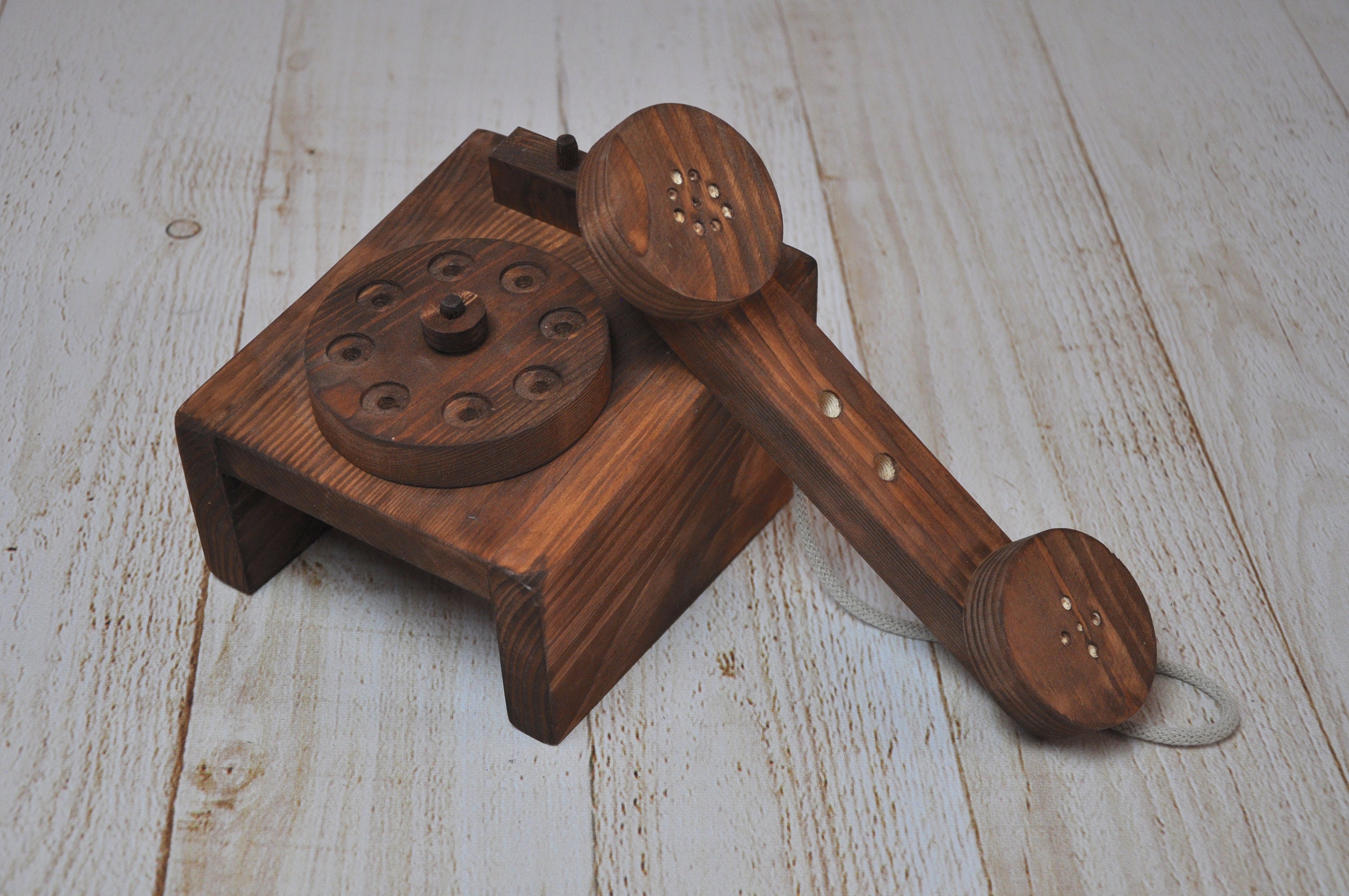 Wooden Desk Phone Prop: Toddler Photoshoot Toy, Pretend Play Decor - Etsy