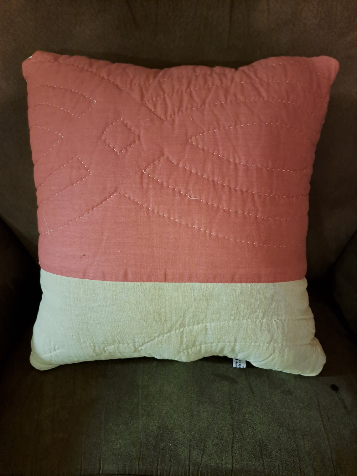 Antique Quilt Pillow, Vintage Quilt Throw Pillow, Farmhouse Antique Quilt Pillow, Inspiring ...