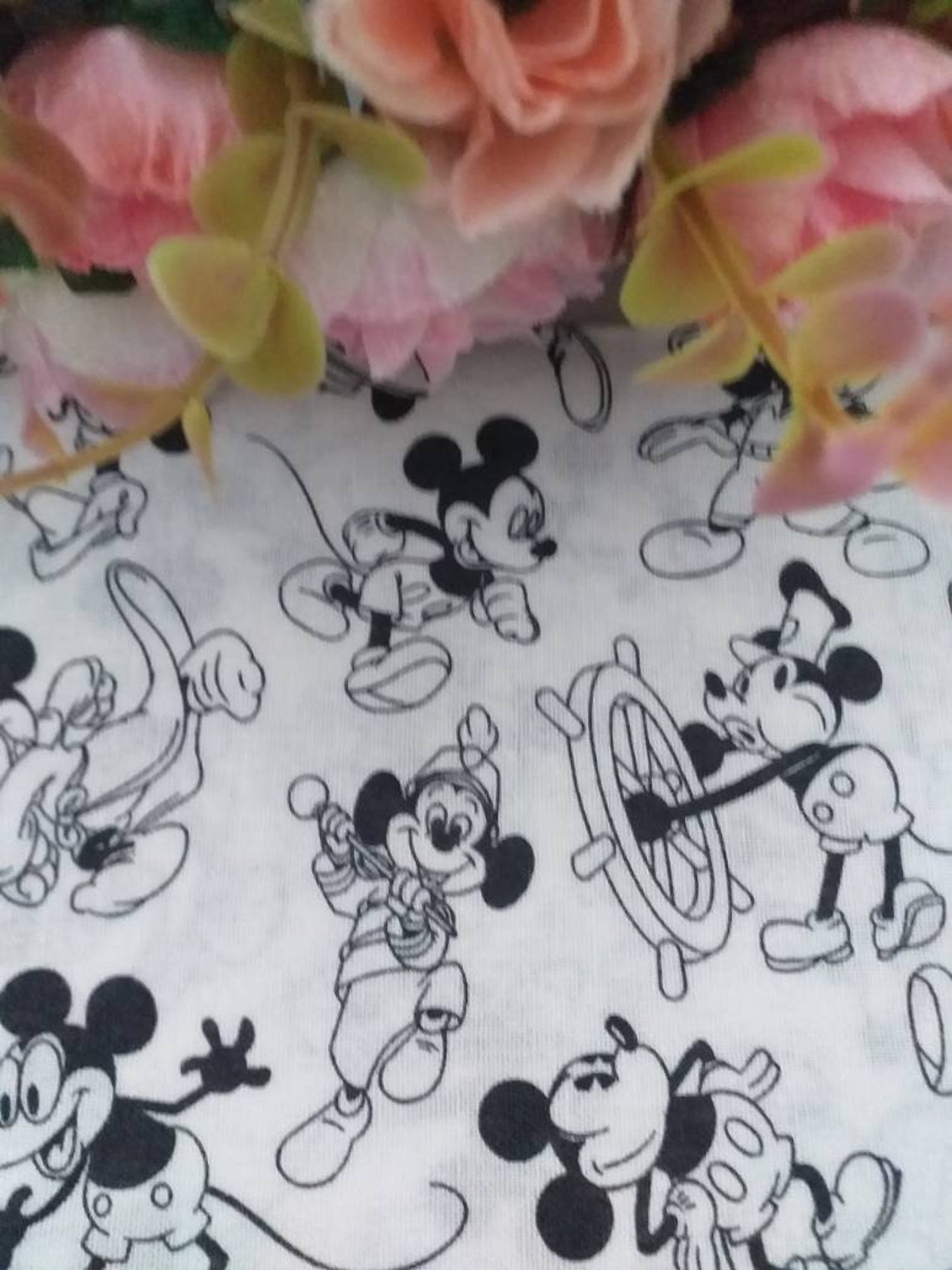 Mickey Mouse Fabric Vintage Disney Mickey Mouse 1950s Fabric Gorgeous ...