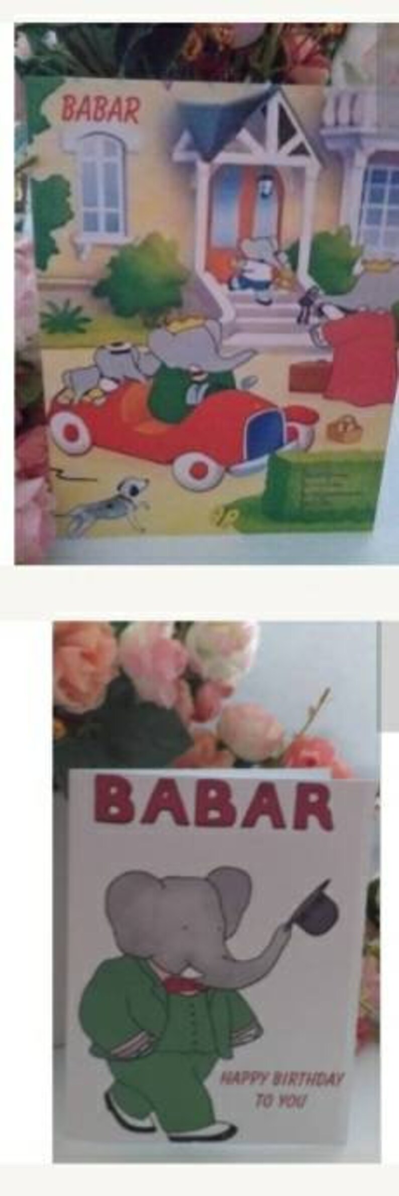 Babar Greetings Card or Happy Birthday Card Blank Inside From My Own ...