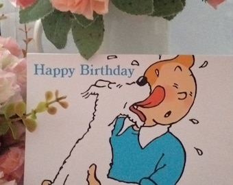 Tintin Birthday Card - Etsy UK