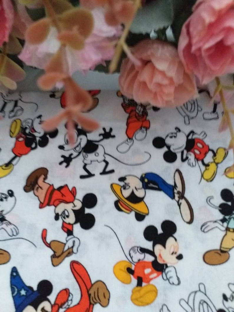 Mickey Mouse Fabric Vintage Disney Mickey Mouse 1950s Fabric - Etsy